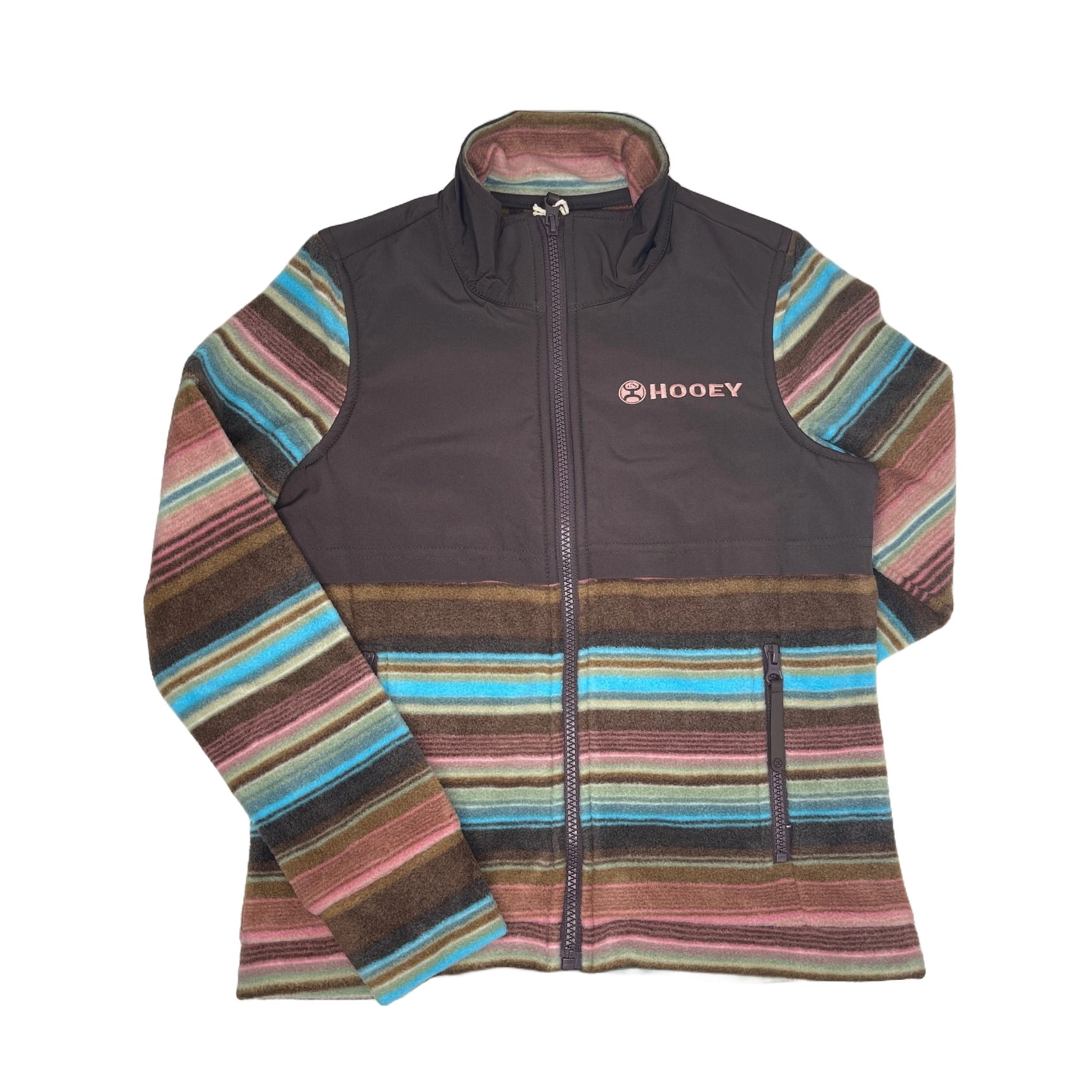 Hooey Youth Girl's Tech Brown Serape Stripe Fleece Jacket HJ133SPBR-Y ...