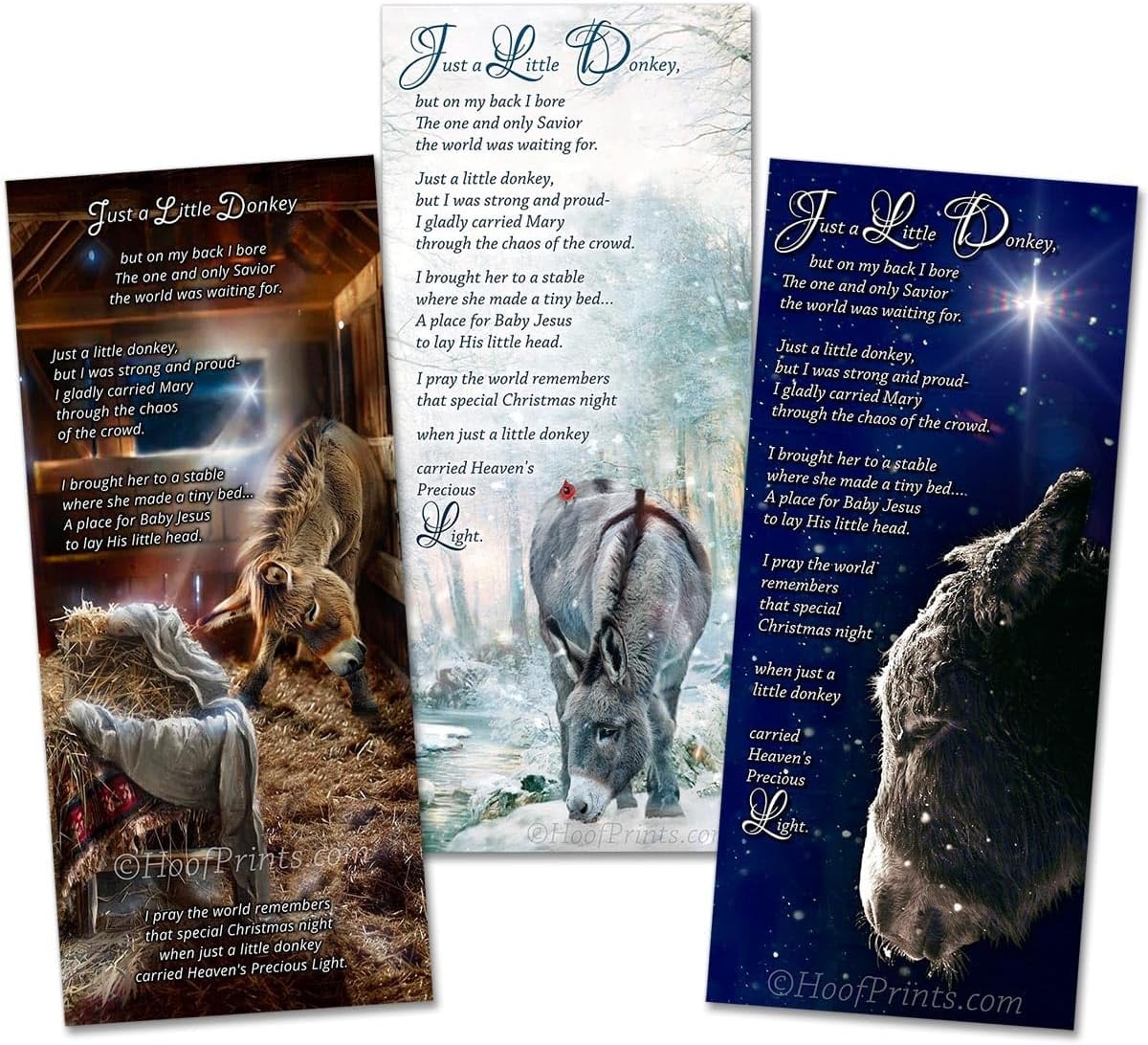 HoofPrints Set of 30 Just a Little Donkey Christmas Cards I gladly ...