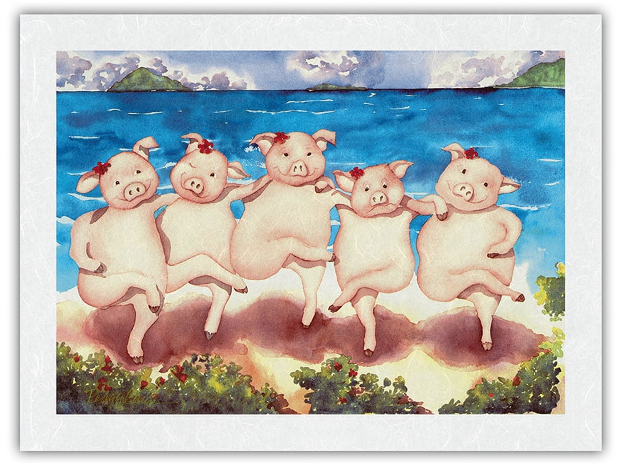 Hoofin It - Dancing Hawaiian Pigs (Pua’a) - From an Original Hawaii ...