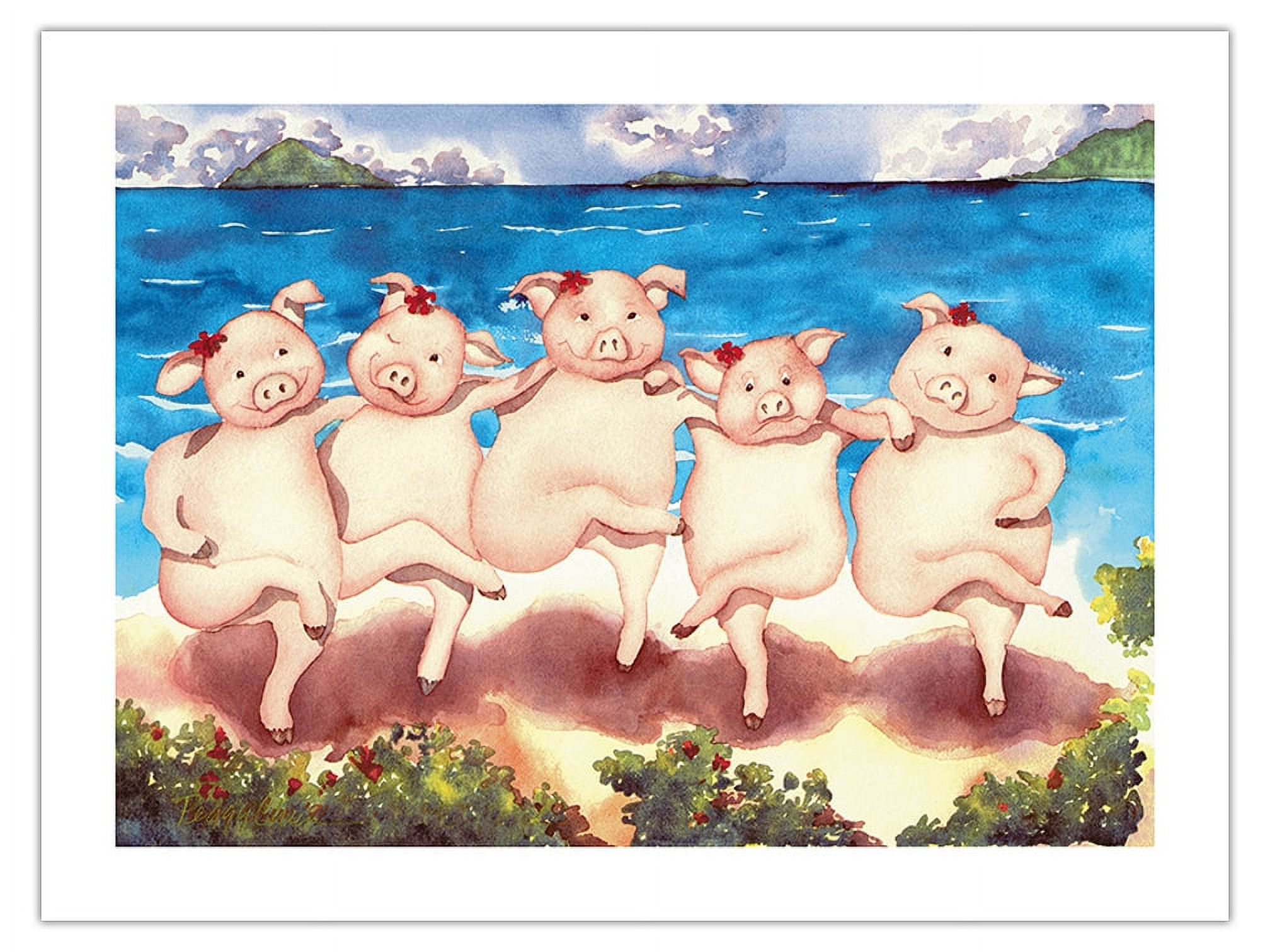 Hoofin It - Dancing Hawaiian Pigs (Pua’a) - From an Original Hawaii ...