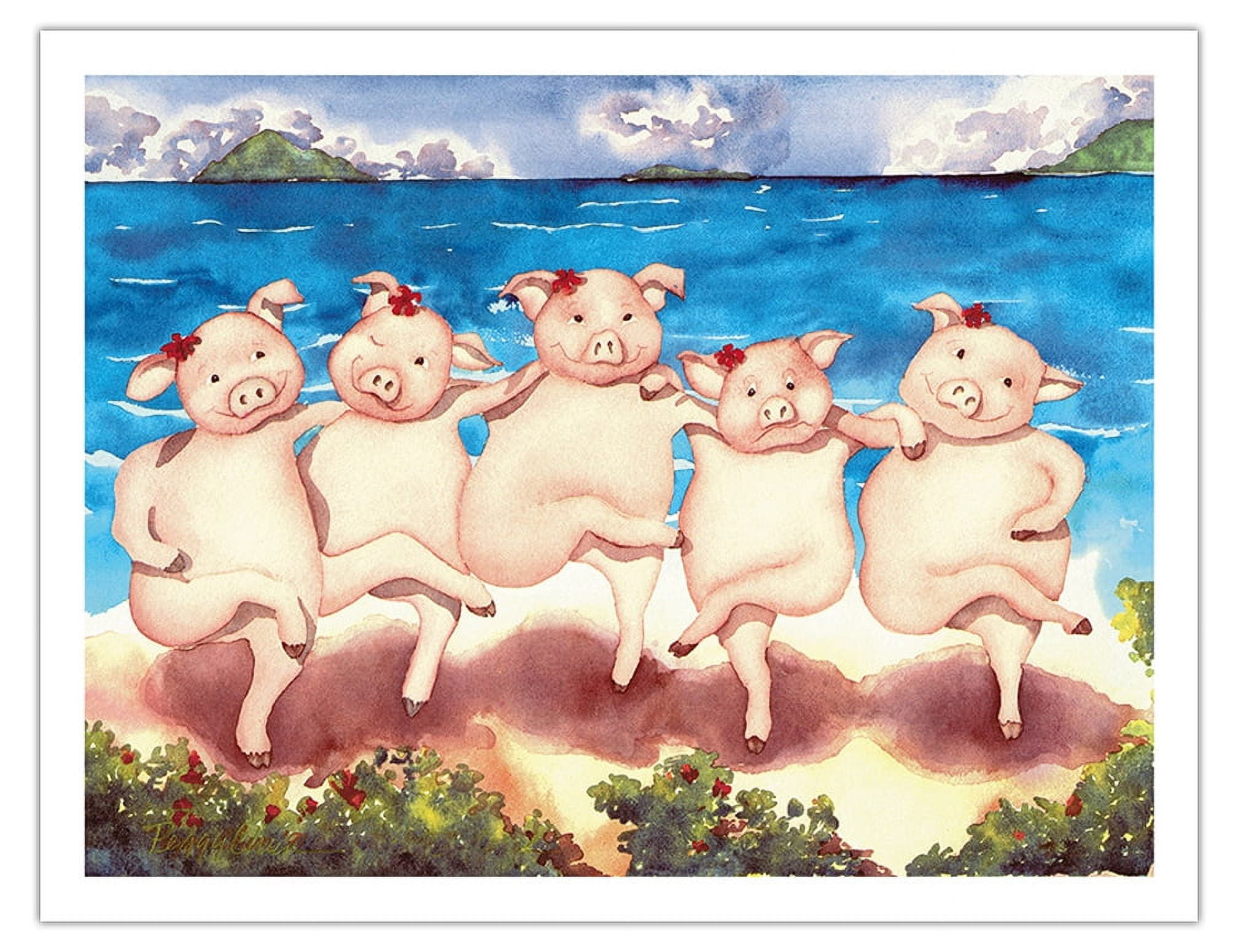 Hoofin It - Dancing Hawaiian Pigs (Pua’a) - From an Original Hawaii ...