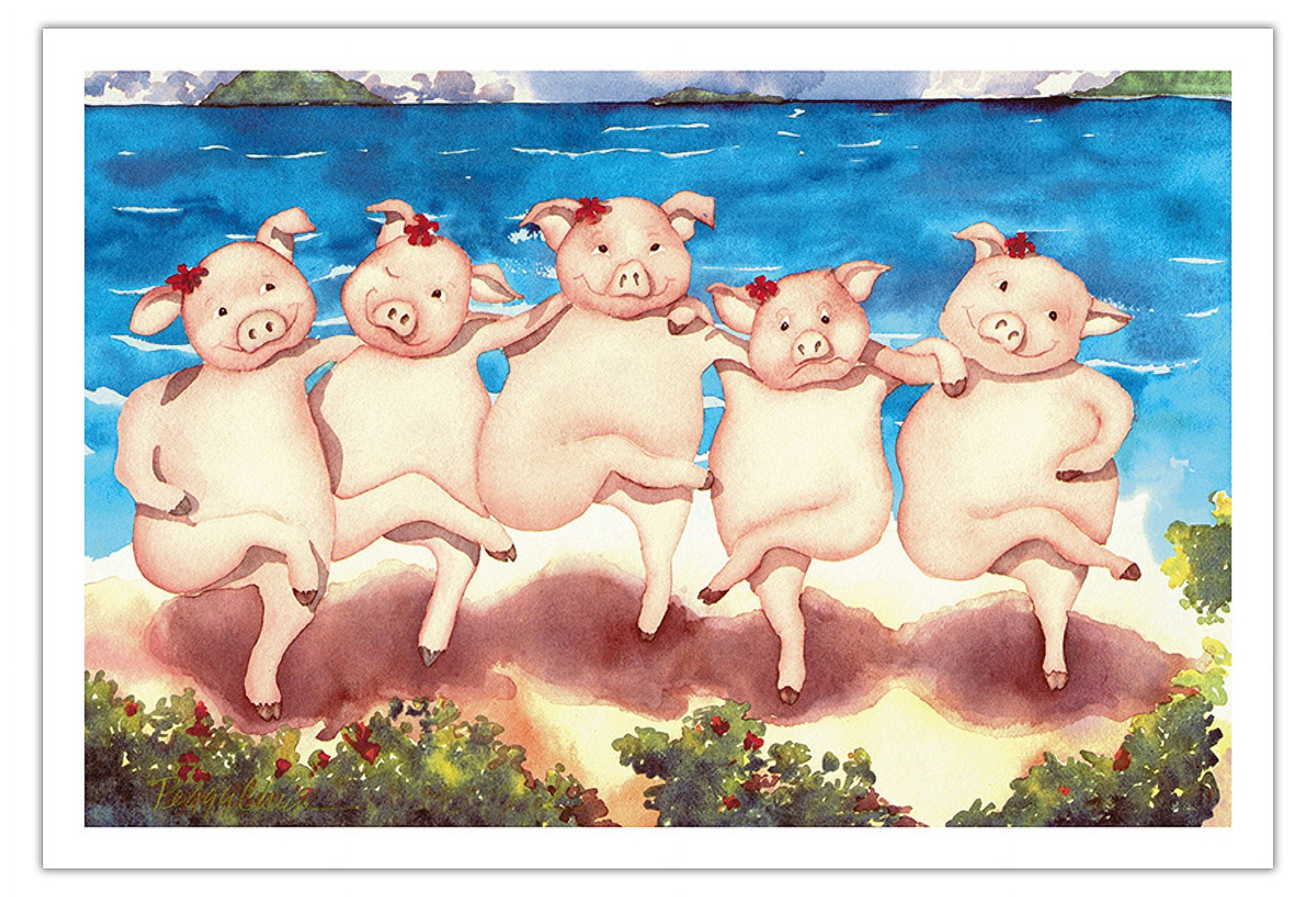 Hoofin It - Dancing Hawaiian Pigs (Pua’a) - From an Original Hawaii ...