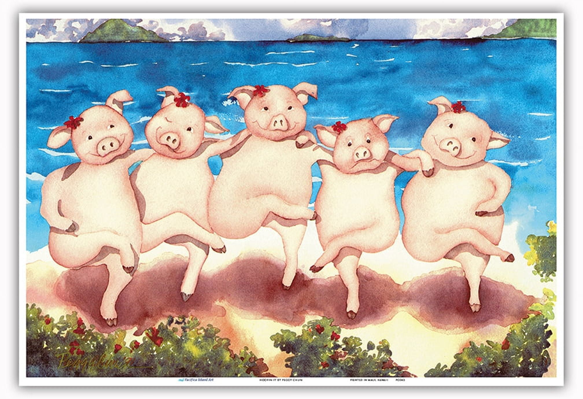 Hoofin It - Dancing Hawaiian Pigs (Pua’a) - From an Original Hawaii ...