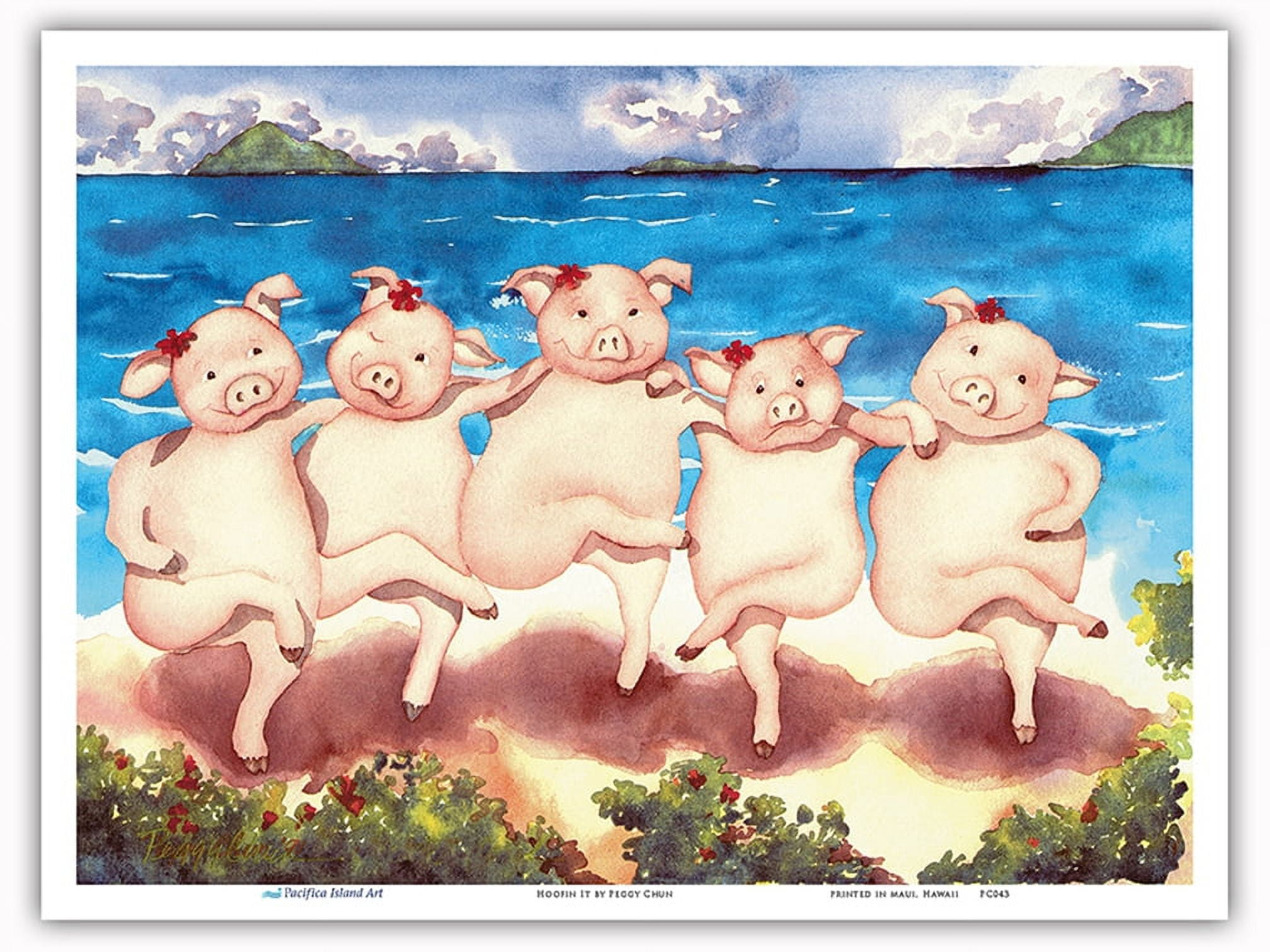 Hoofin It - Dancing Hawaiian Pigs (Pua’a) - From an Original Hawaii ...