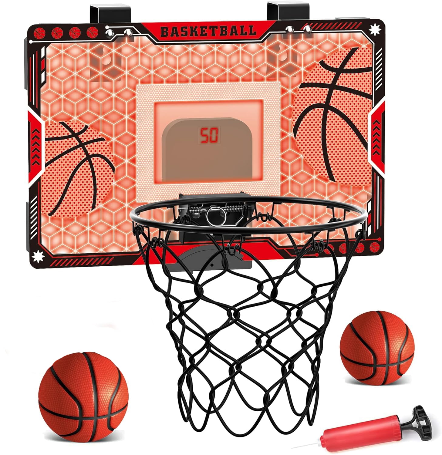 Hoofun Basketball Hoop Indoor for Kids 16.1" X 10.8" Automatic Scoring ...