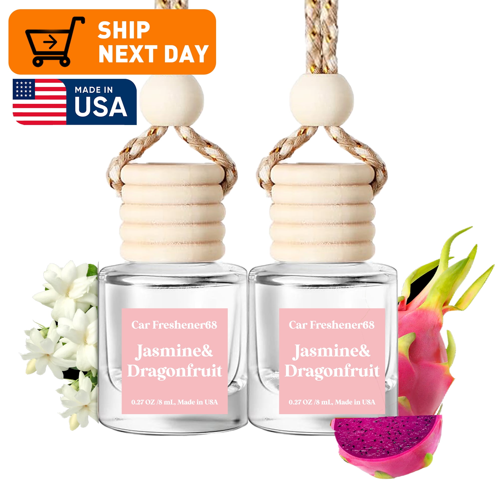 Hooga Life Car Air Freshener, Hanging Diffuser, Jasmine and Dragonfruit ...