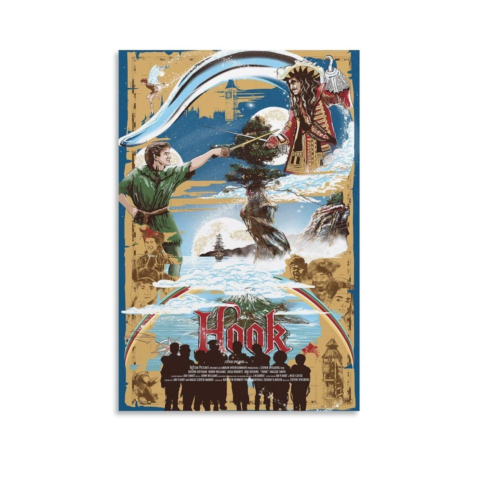 Hook 1991 Movie Posters Canvas Art And Wall Art Picture Print Modern ...