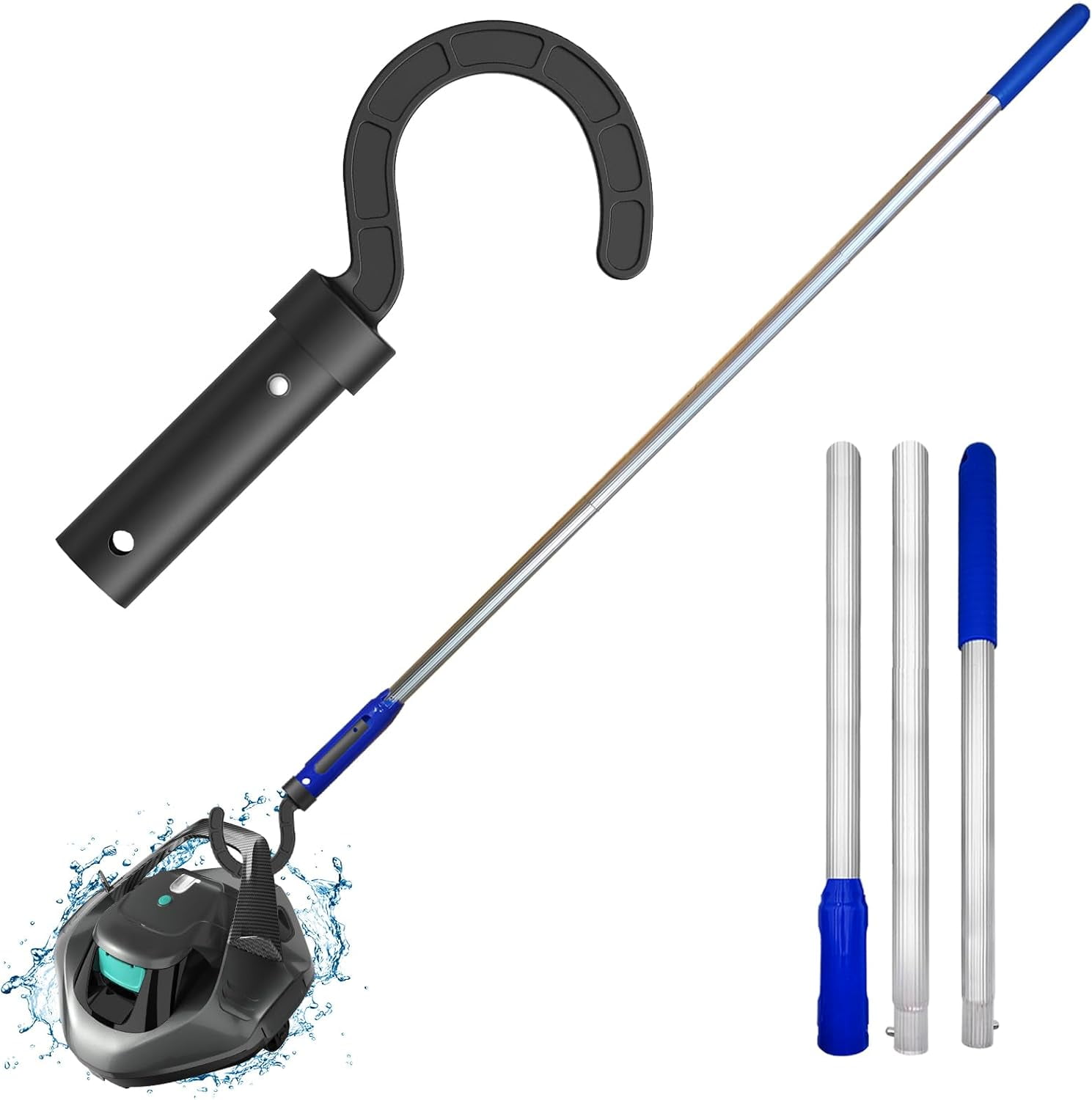 Hook for All Robotic Pool Cleaner with Swimming Pool Pole: Accessories ...