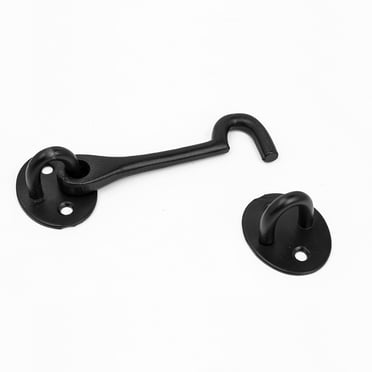 Renovators Supply Door Latch Lock 5.5" Black Wrought Iron Hook and Eye ...