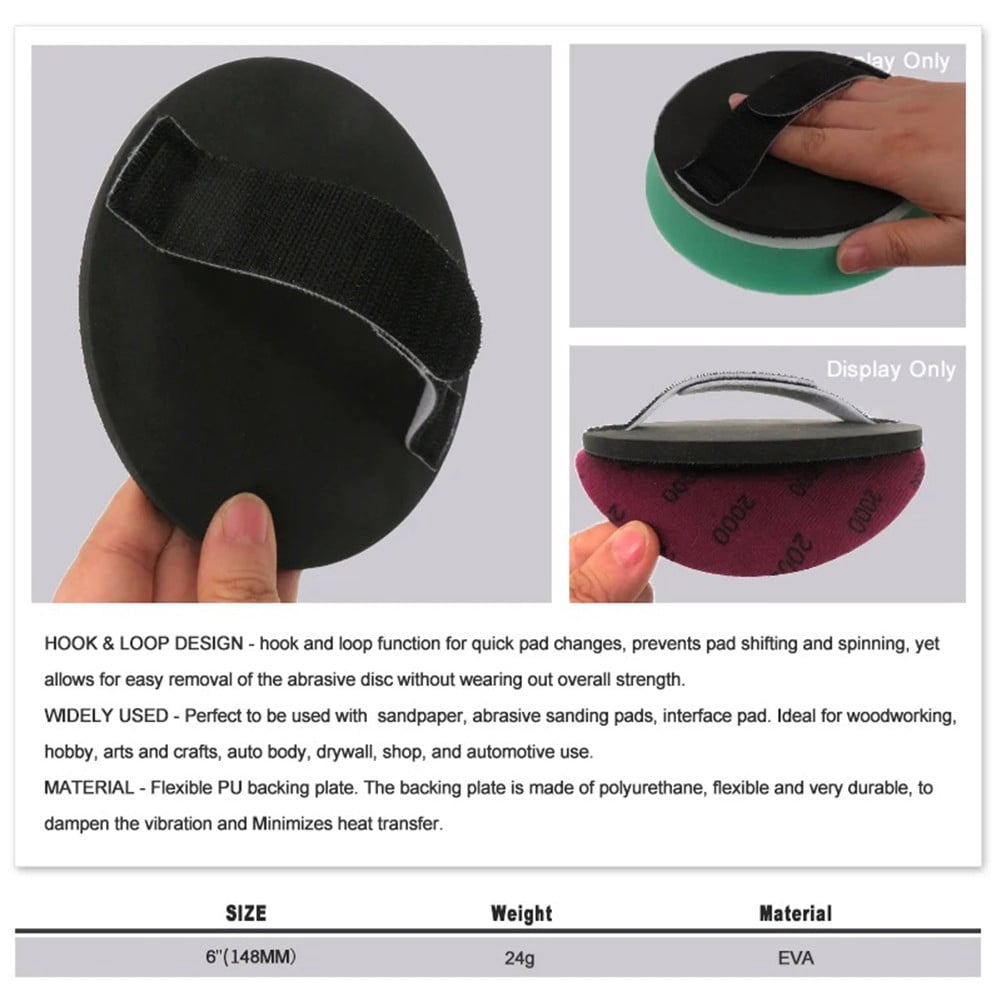Hook And Loop Closure Hand Pad Waxing Car Surface Wide Range Of ...
