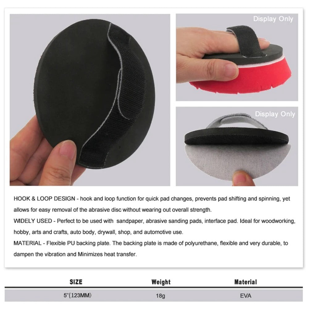 Hook And Loop Closure Hand Pad Waxing Car Surface Wide Range Of ...
