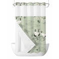 No Hook Cloth Fabric Shower Curtain with Snap in Liner, Japanese Cherry ...
