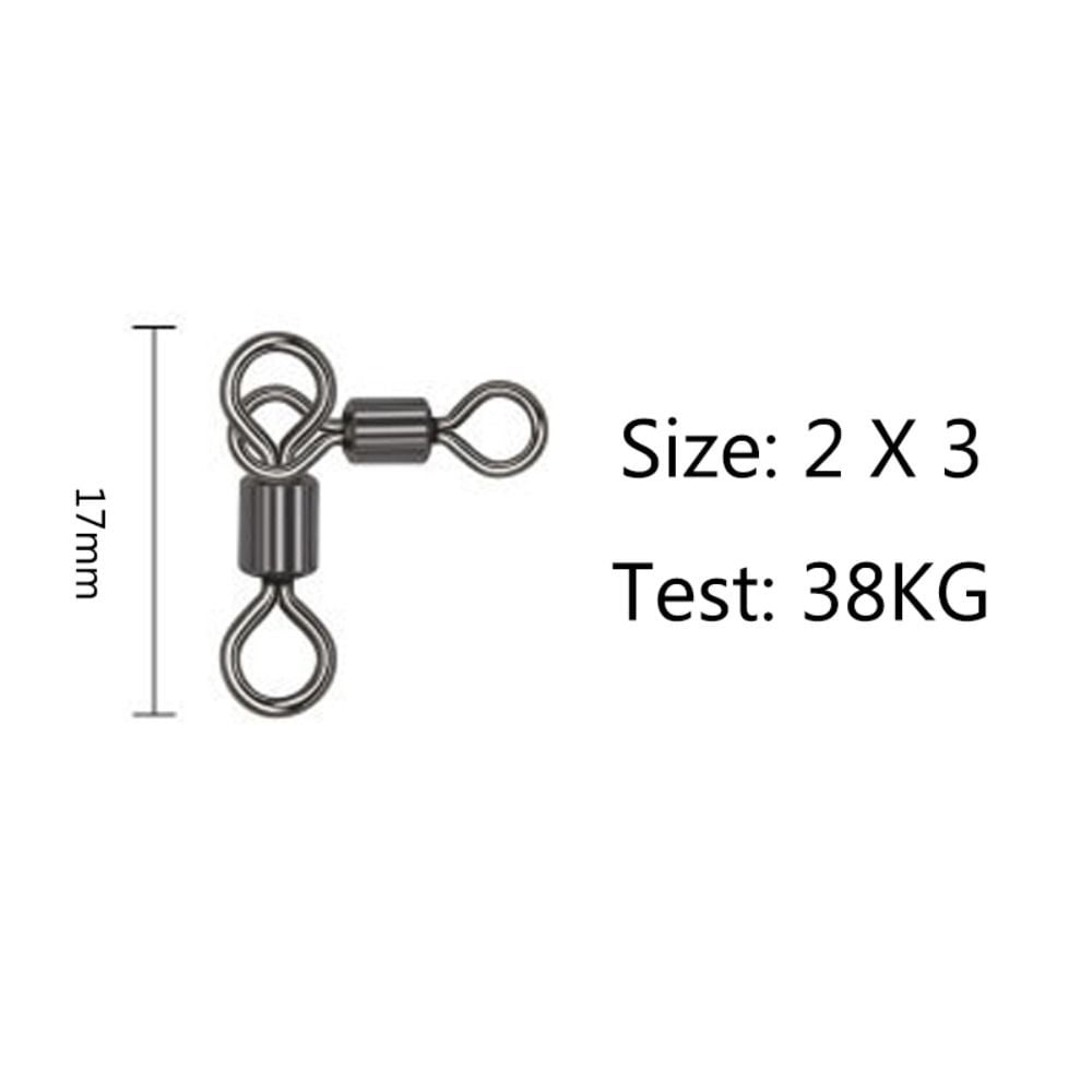 Hook Connector Bearing Swivel 360 Rotation Fishing Swivel Rolling ...