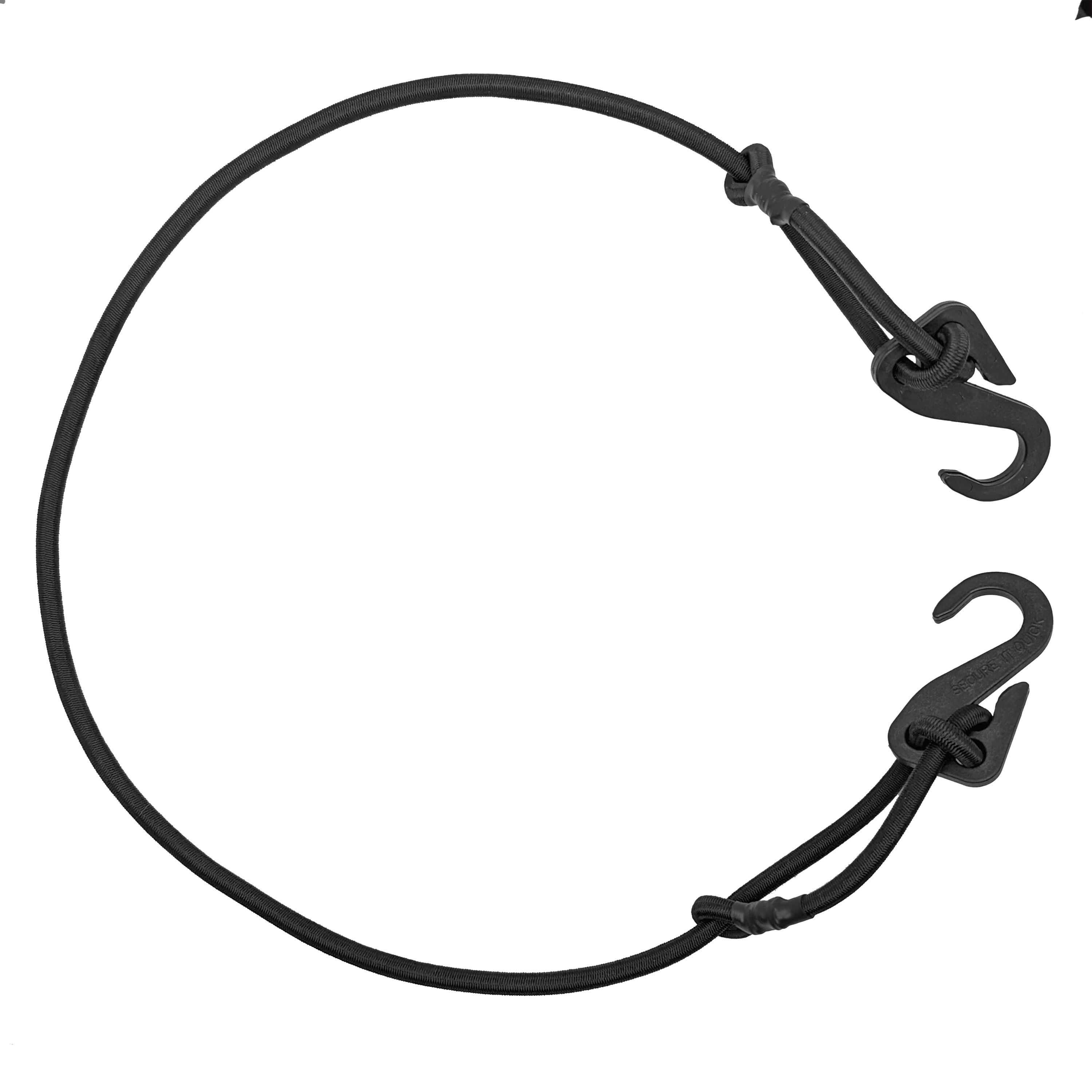 Hook & Cord Adjustable Bungee Cord with two "Secure It Quick" Nylon ...