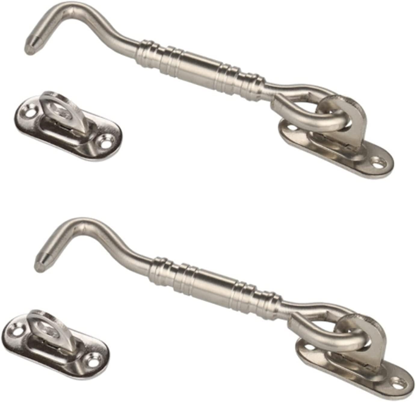 Hook and Eye Latch Gate Bolt Gate Hook Lock,2 PCS Stainless Steel Cabin ...