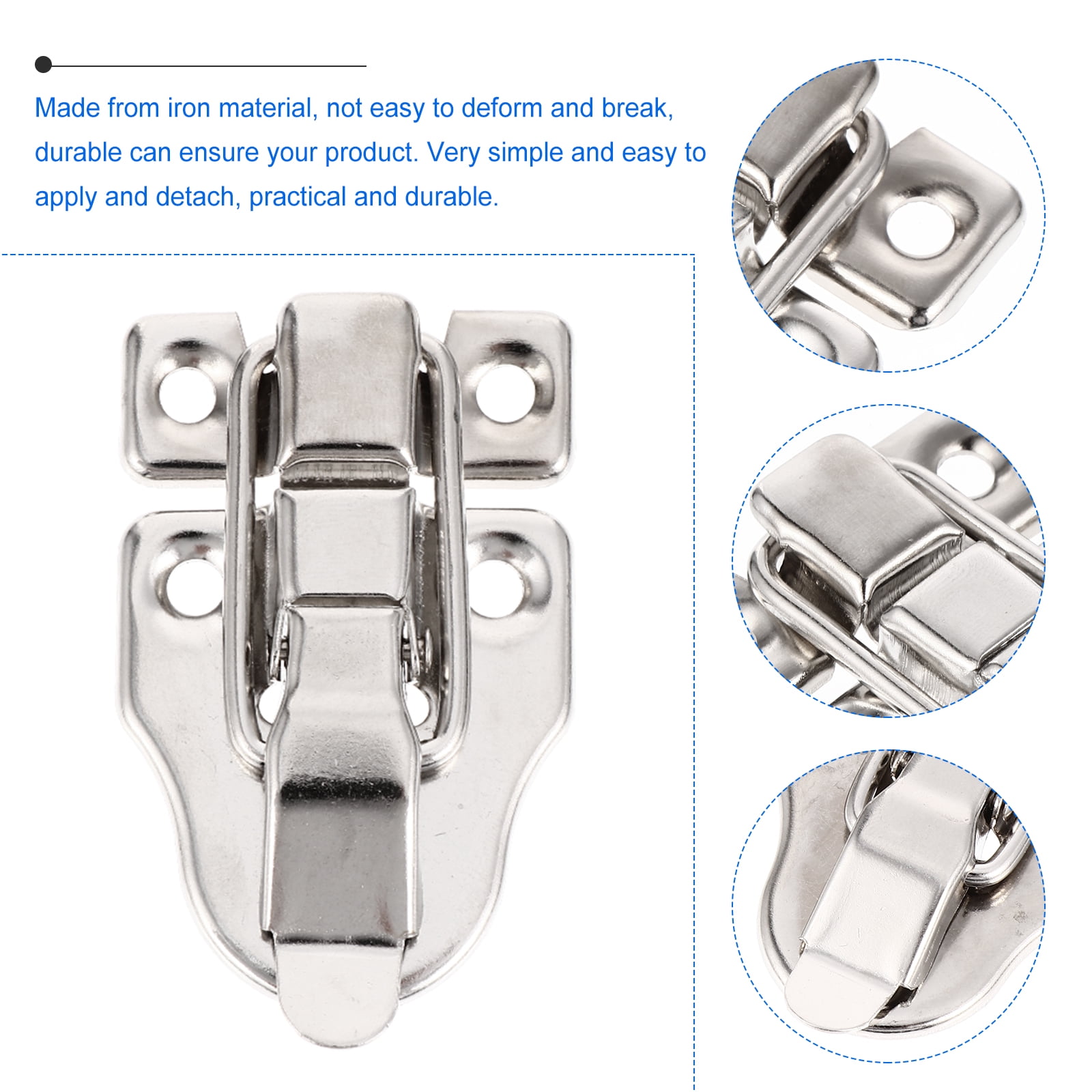 SEWCHICS Iron Jewelry Box Latches Rectangular Locking Wooden Boxes 6Pcs ...