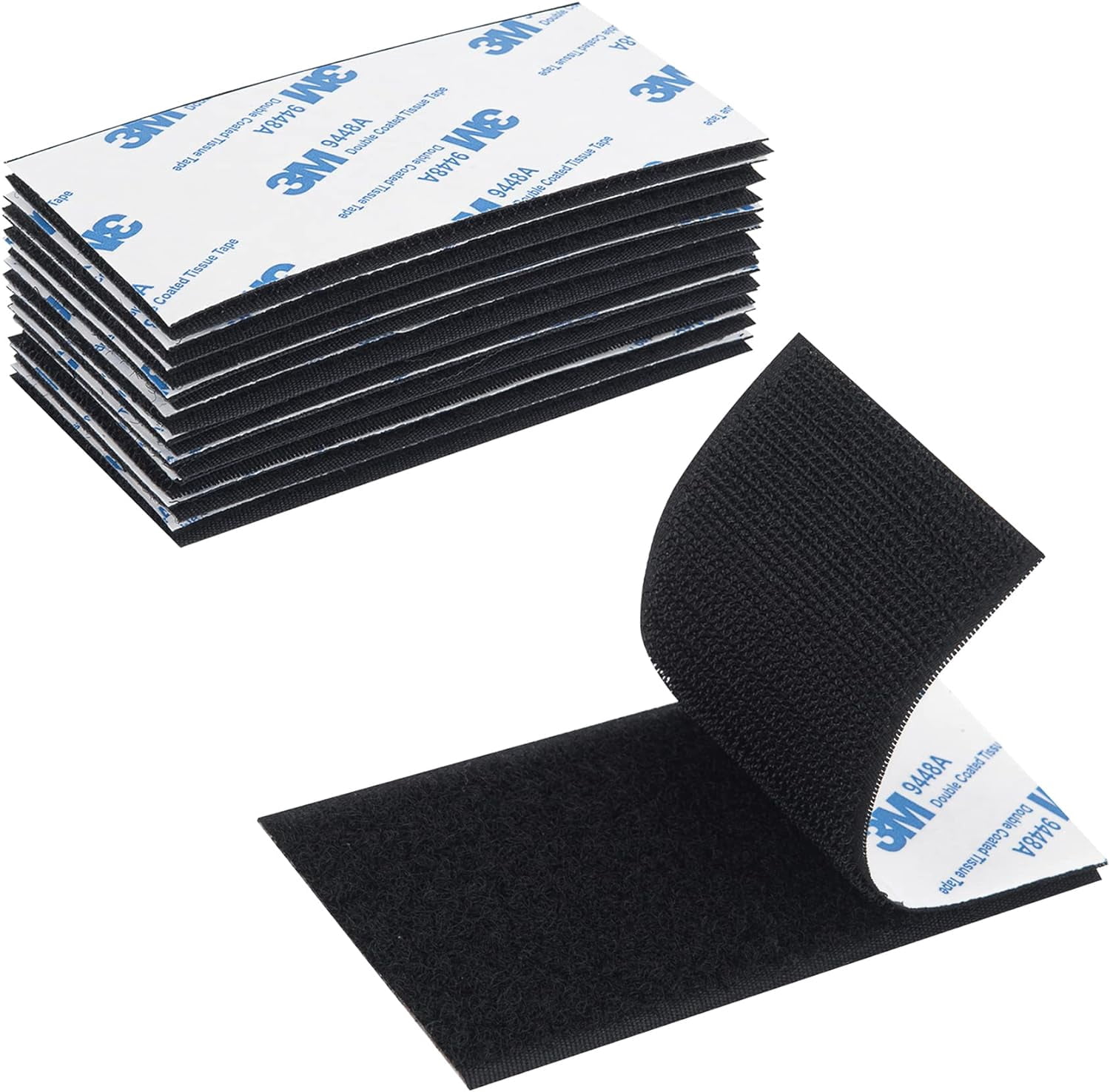 Hook and Loop Tape 2in x 4in 10 Pairs, Slef Adhesive Interlocking Strip ...