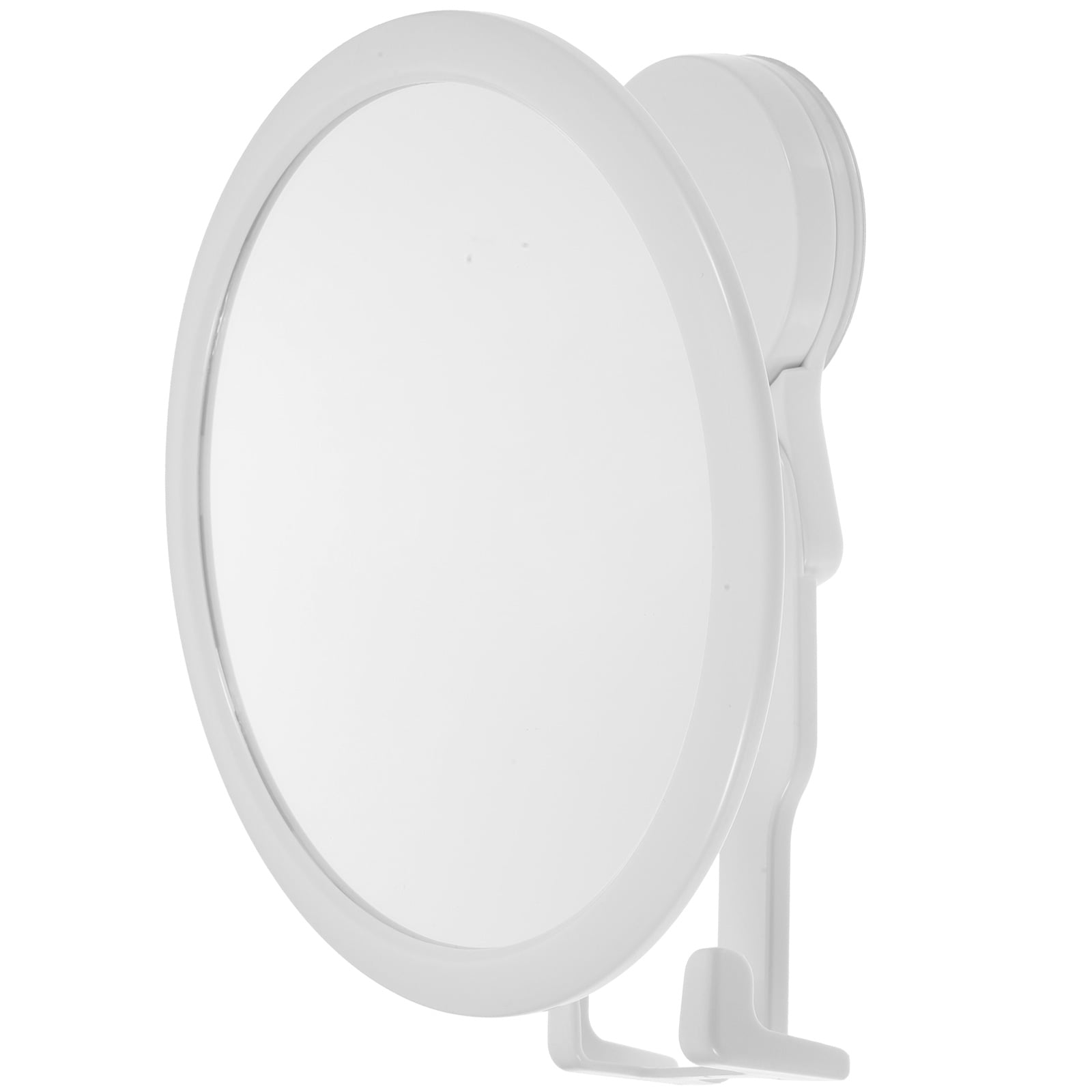ifundom iFundom Round Suction Cup Bathroom Mirror White Plastic Makeup ...