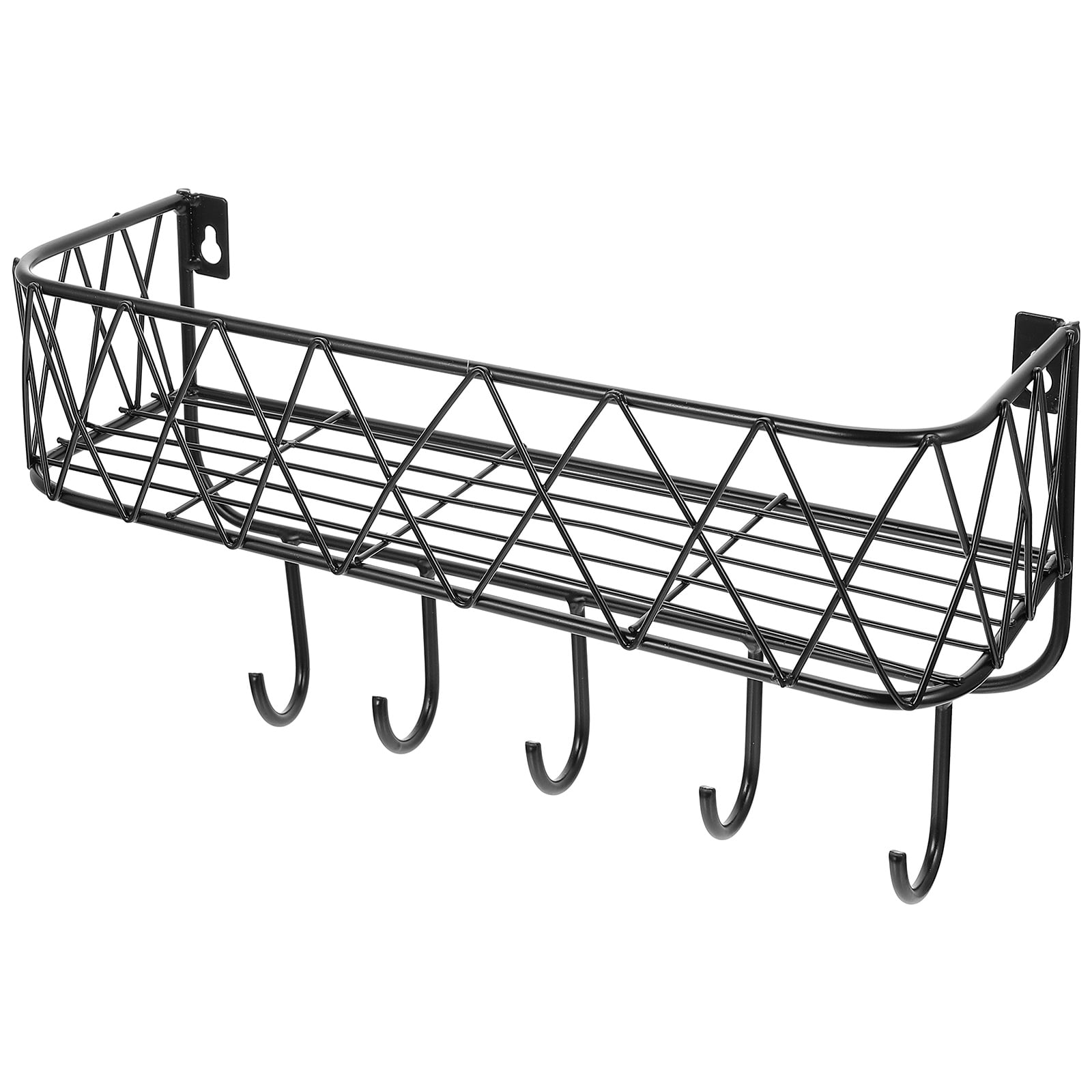Hook Rack Coat Hooks Entryway Holder with Storage Shelves Shelf ...