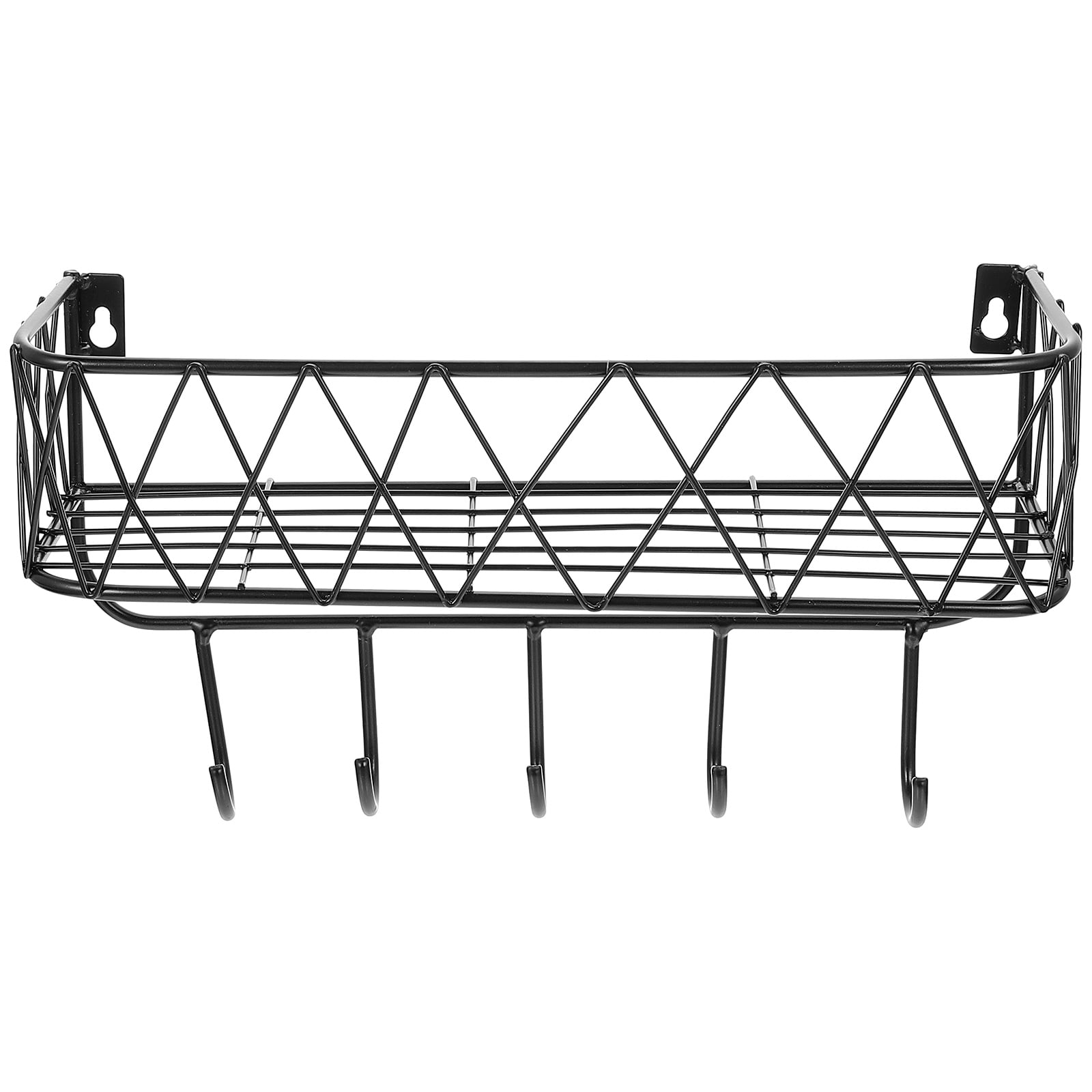 RUNROTOO Iron Hanger Wall Hanger Key Storage Hook Hanging Rack Black ...