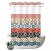 No Hook Shower Curtain with Built-in Rings - Farmhouse Rustic Wood ...