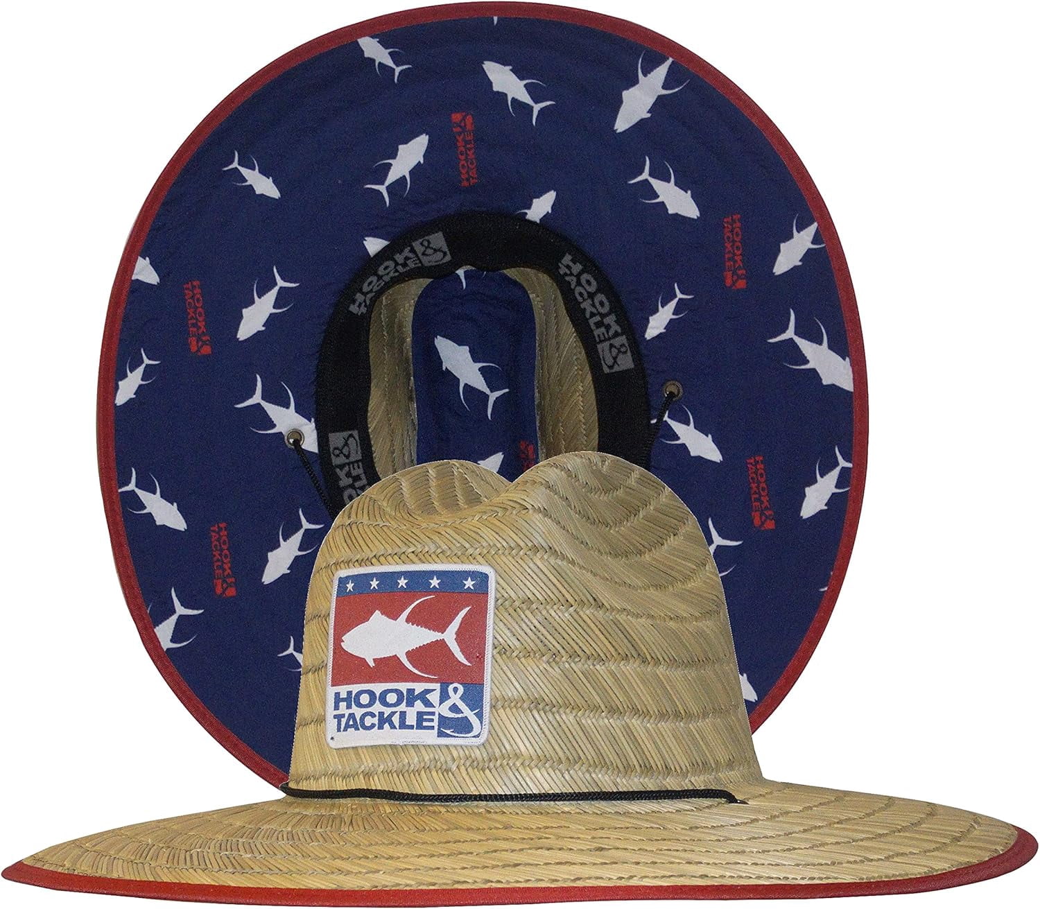 Hook & Tackle White Tuna Lifeguard | Stretch Hat | Straw Hat - Walmart.com