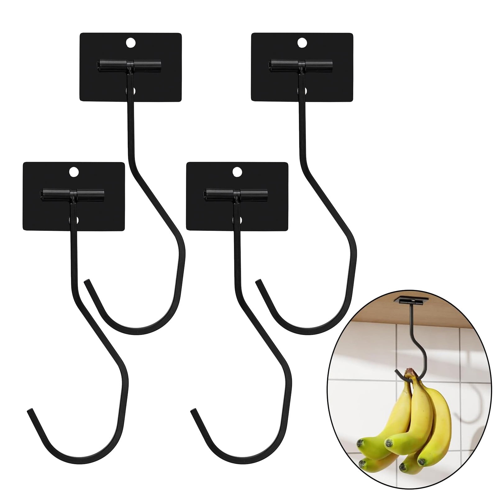 Hook a Banana Hook Banana Hook Under Cabinet Self Adhesive Foldable ...