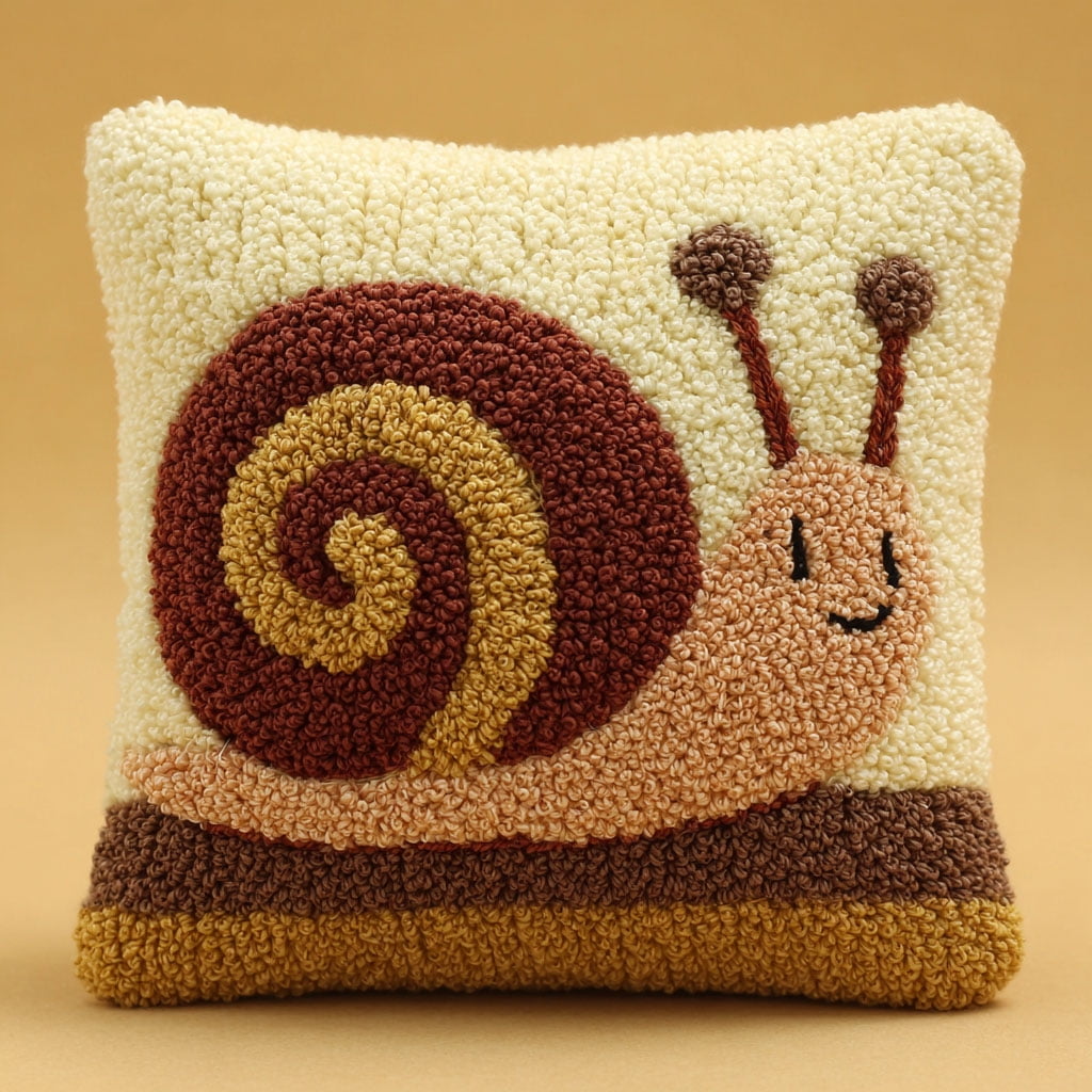 Hook and Latch Kit Animal snails Latch Hook Throw Pillow Kit 17x17inch ...