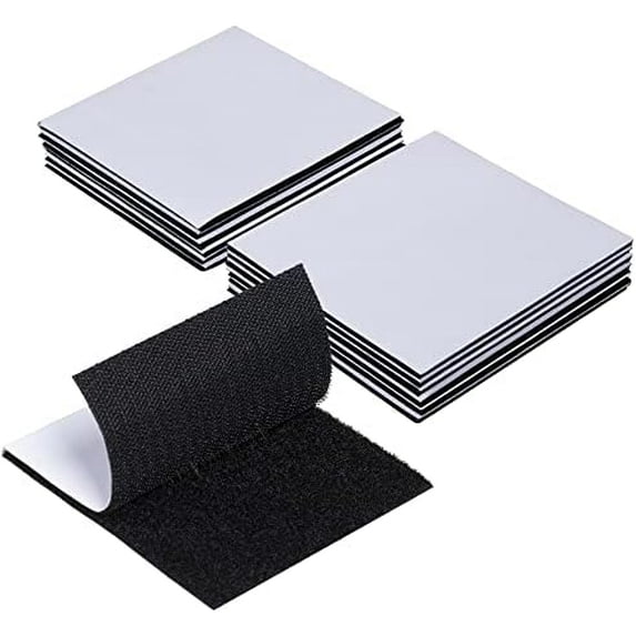 Hook and Loop Tape, 4 x 4 Inches Heavy Duty Fastener Strips with ...