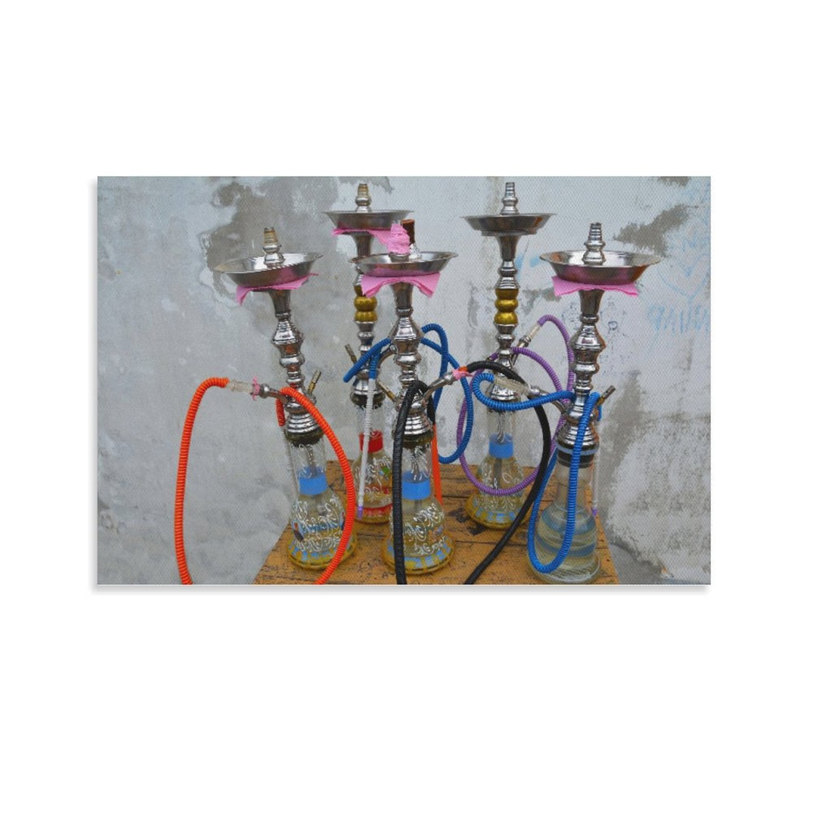 Hookah Pipes Smoking Relaxation Poster Decorative Painting Canvas Wall ...