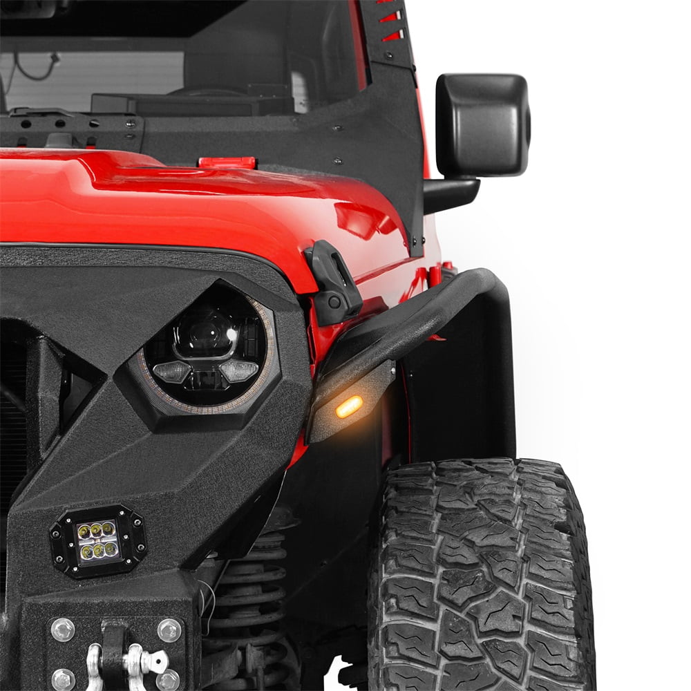 Hooke Road 4Pcs Steel Front + Rear Flat Wheel Fender Flares Fit 2018 ...