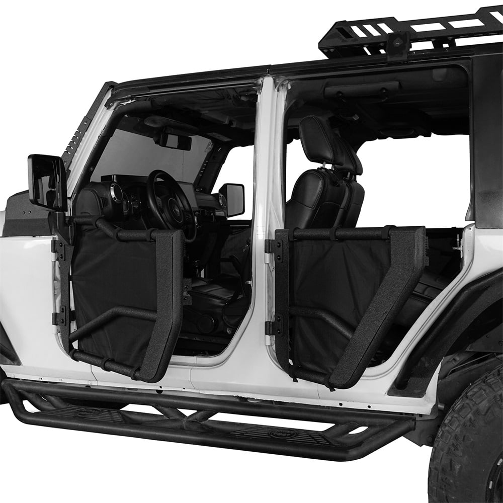 Hooke Road 4Pcs Tubular Front & Rear Half Doors for 2007-2018 Jeep ...