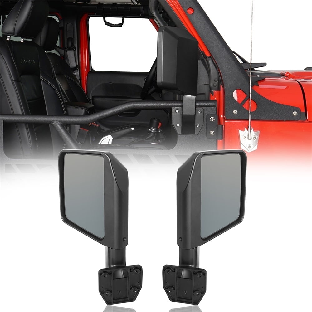 Hooke Road Half Door Mirrors for Jeep Wrangler TJ JK JL & Gladiator JT ...