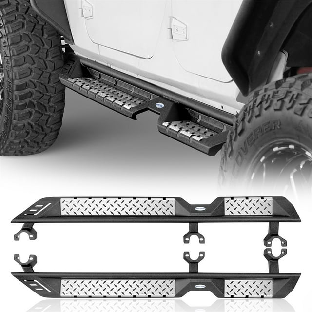 Hooke Road Pair Side Steps Running Boards Slider Rails for 2007-2018 ...