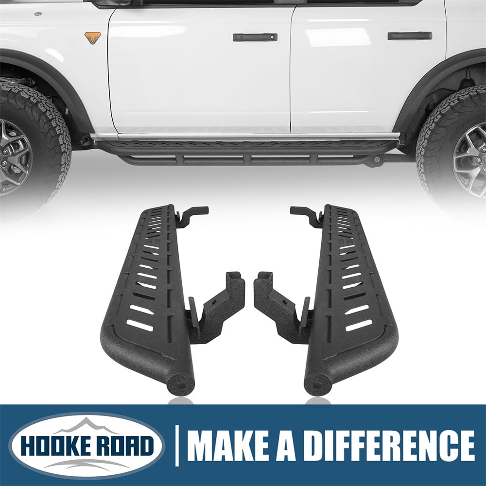 Hooke Road Running Board Side Steps for Ford Bronco 2021 2022 2023 4 ...