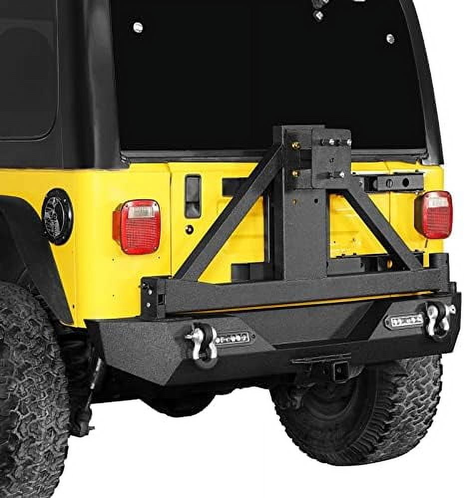 Hooke Road Wrangler Rear Bumper w/Tire Carrier & 2" Hitch Receiver Off ...
