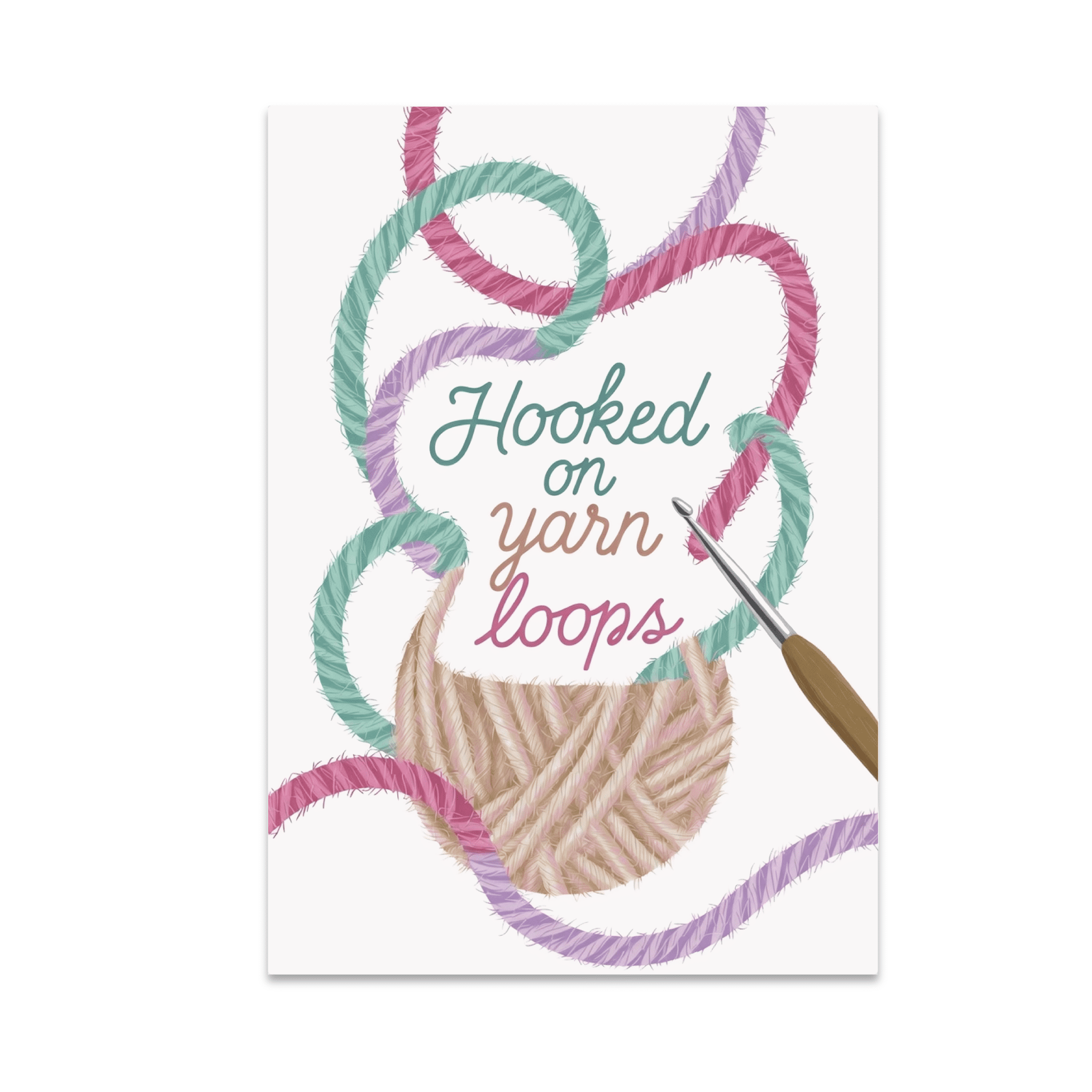 Hooked on Yarn Loops Crochet Art - Crafting Enthusiast - 13x19 Poster ...