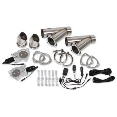 Hooker 11052HKR, Dual Electric Exhaust Cut-Outs 3In W/Remote ...