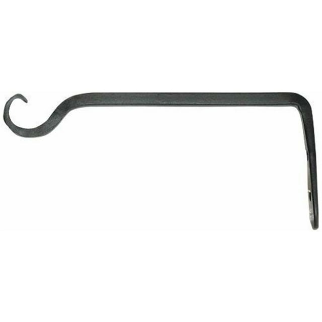 Hookery Hanger Bracket, Straight Hanger with Upturned Hook, Black, 6 ...