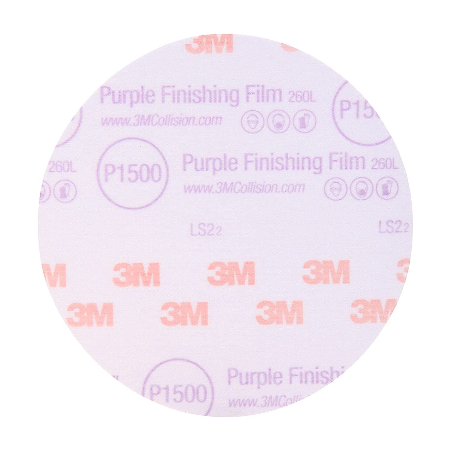 Hookit Purple Finishing Film Abrasive Disc 30667, 6 in, 1500+ Grade, 50 ...