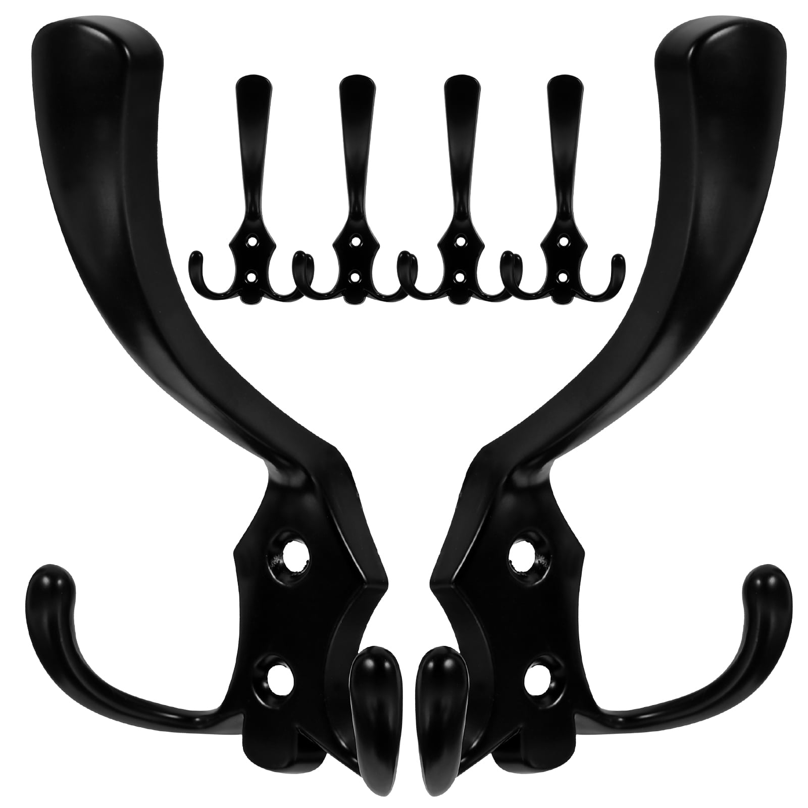 Hooks 6 Pcs Heavy Duty Wall Decor Hanger Decorative 3 Coat Hat Storage ...