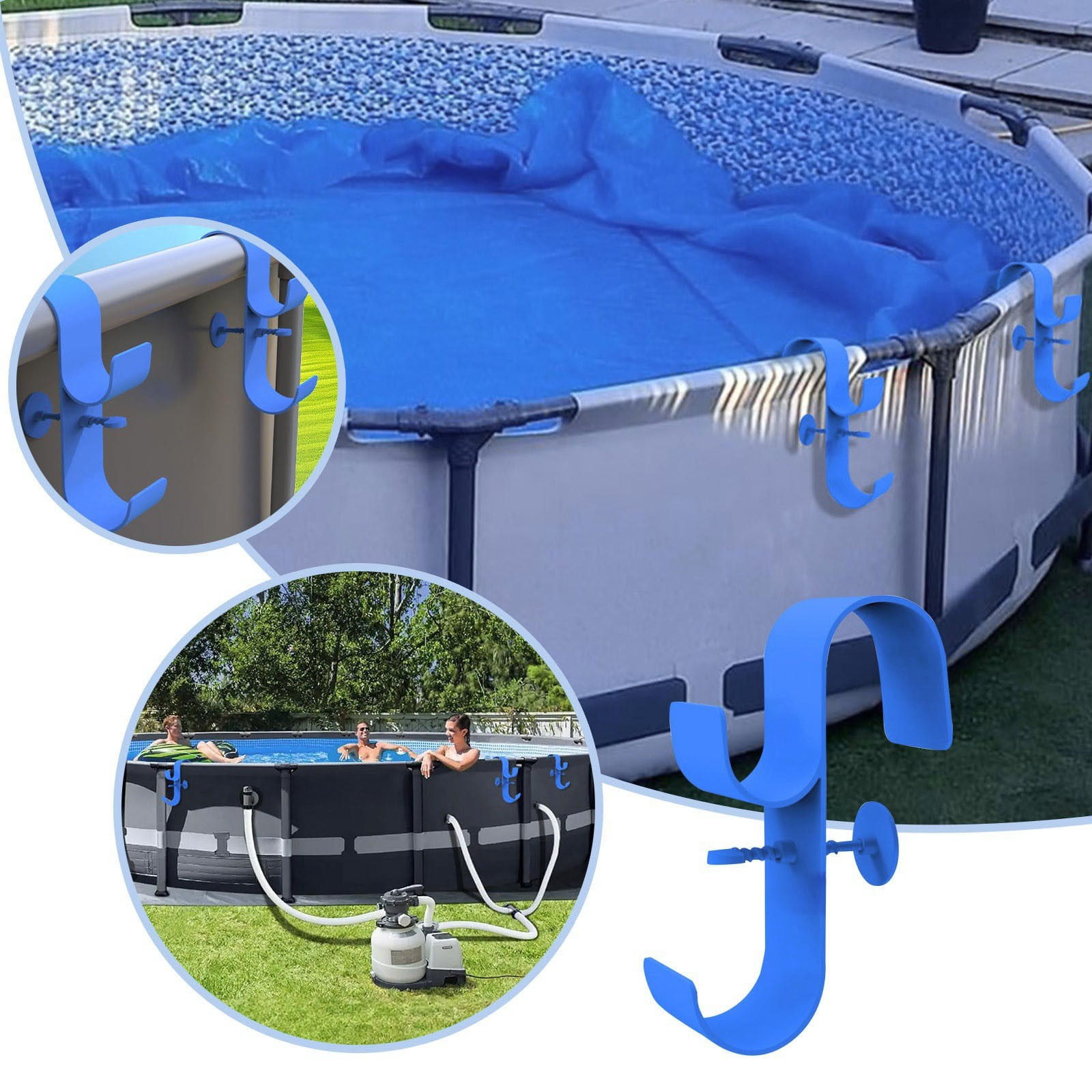 Hooks Aquajoyer Pool Leaf Net Holder Above Ground Pool Pole Hanger ...
