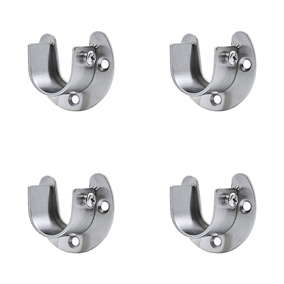 Hooks,Closet Rod End Supports – U-Shaped Flange Rod Holder with Screws ...