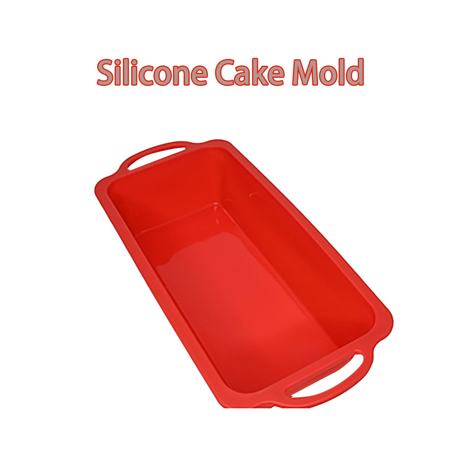 Silicone Rectangle Cake Pan, 12.4x5.6x2.4 inch inch Non-stick Silicone ...
