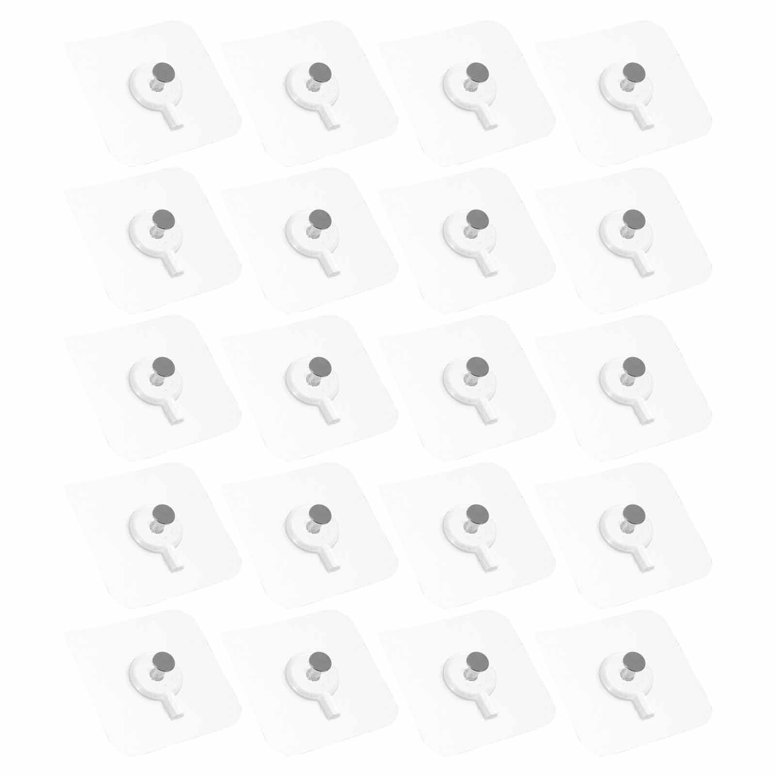 Homemaxs Adhesive Hangers, Transparent PVC Hooks, Sturdy and Durable ...