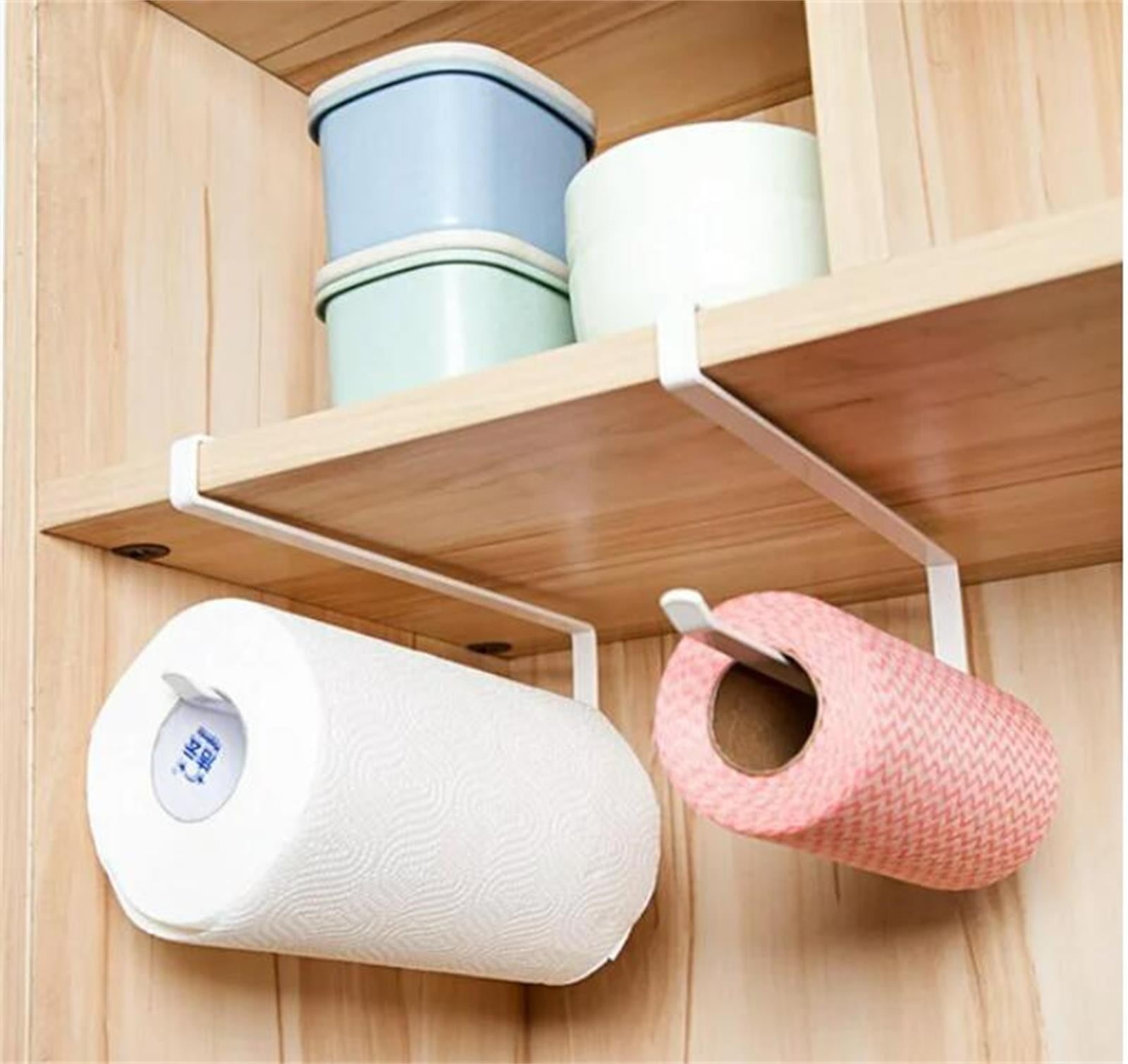 Hooks,Kitchen Paper Towel Rack Towel Rack Punching Wall Mounted Lazy ...