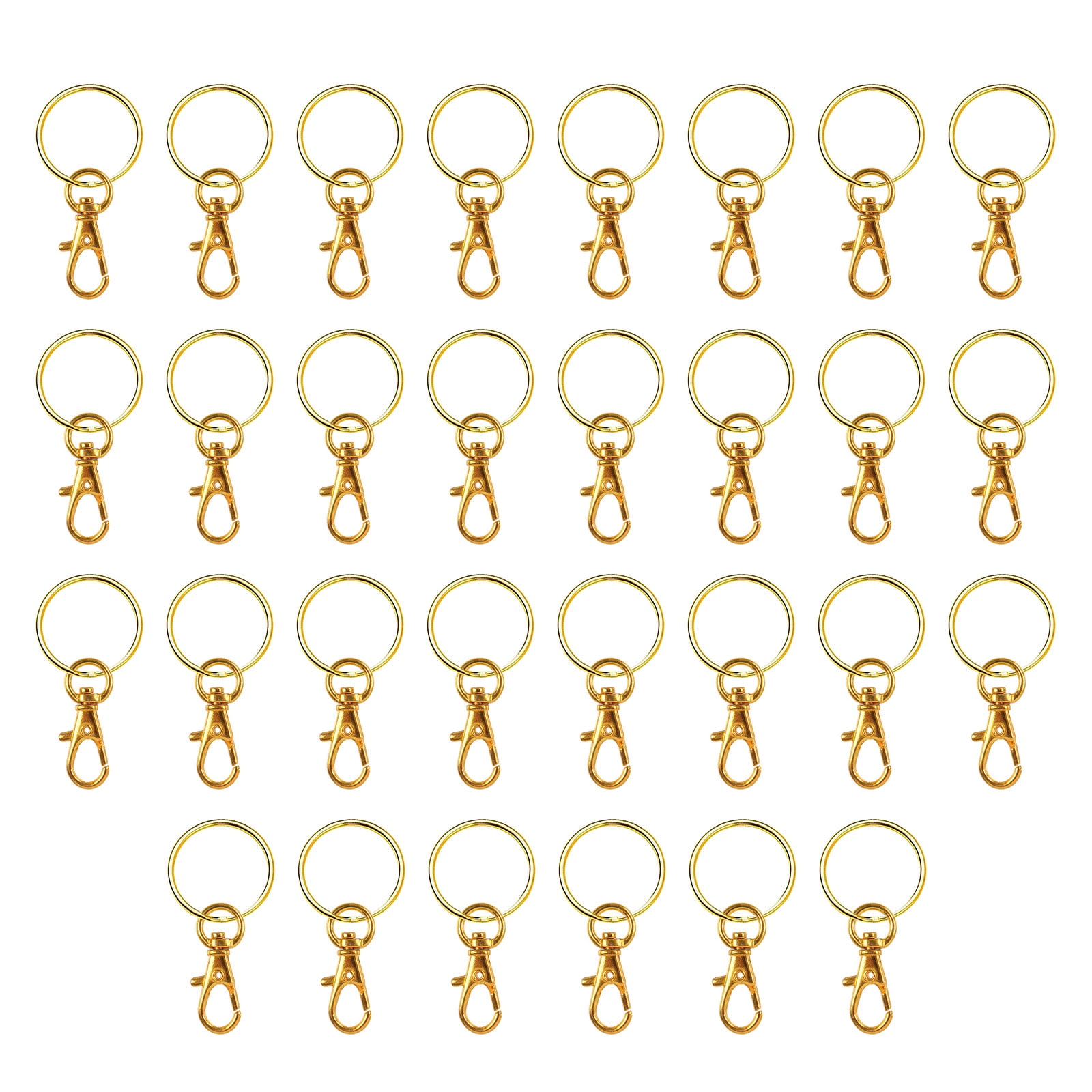 Hooks with Keyrings Metal Keychains Hooks Lobster Clasps for Keychain ...