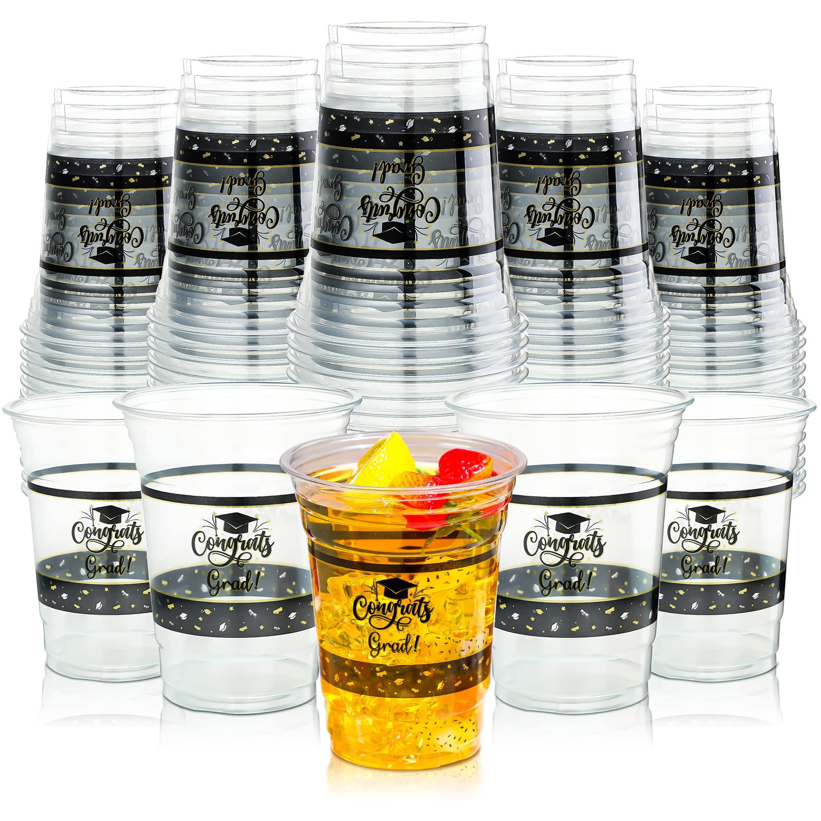 Hoolerry 200 Pcs Graduation Party 16 oz Disposable Plastic Cup 2025 ...