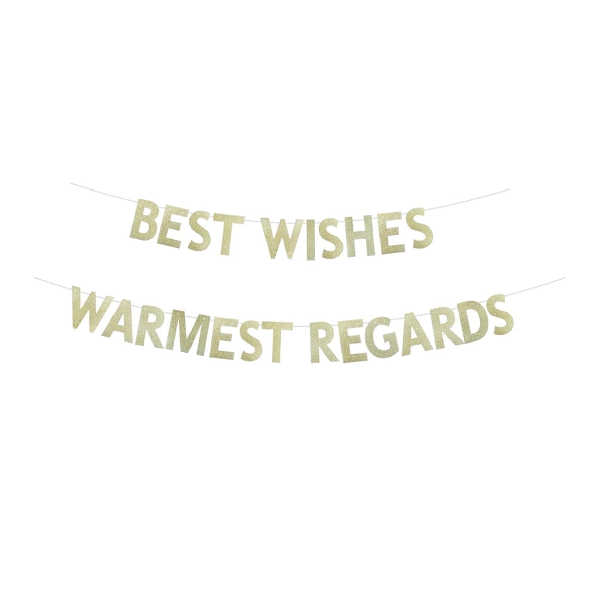 HoonPa Decors Best FEV6 Wishes Warmest Regards Banner, Gold Glitter ...