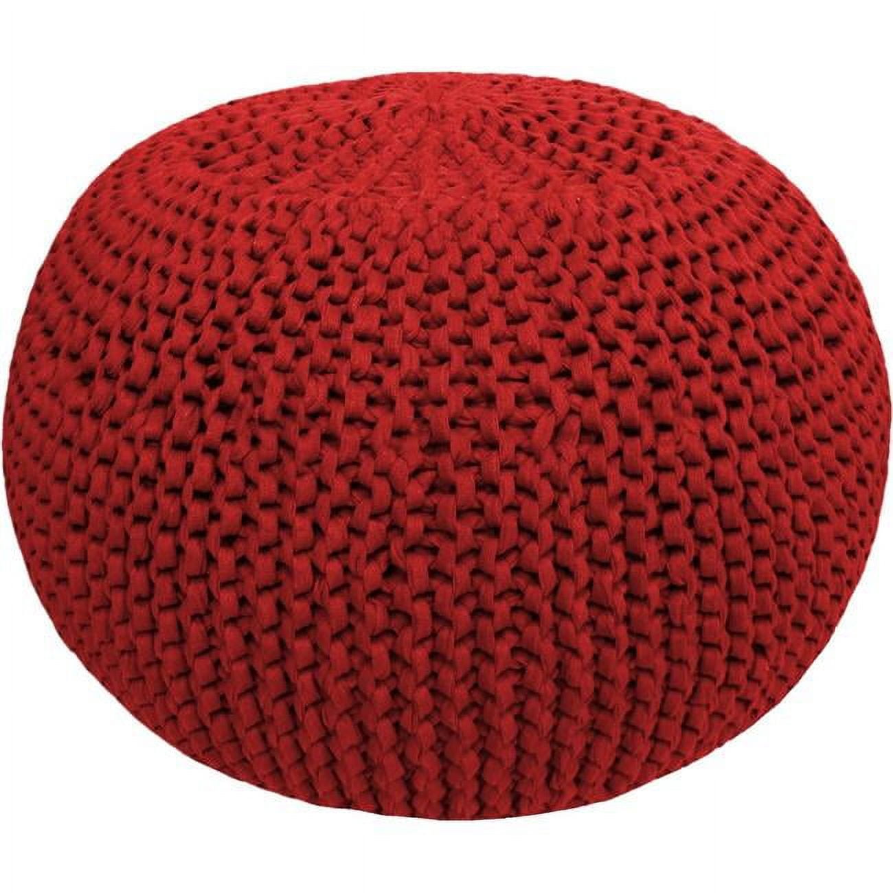 Hoooked POUFKIT-51 Zpagetti DIY Crochet & Knit Yarn Pouf Kit, Burgundy ...